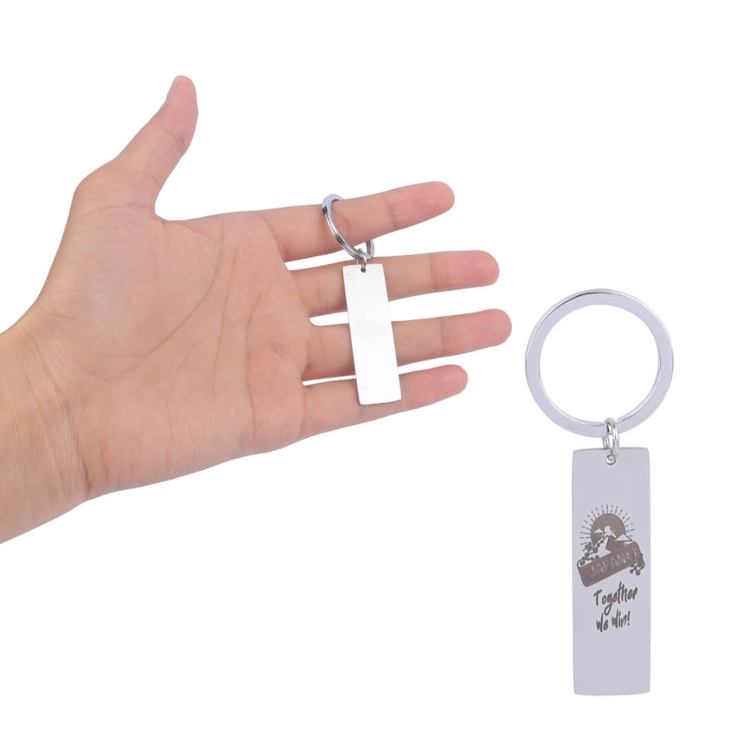 Circle Ring & Rectangular Body Keychain - Japanese Souvenir Gift ...